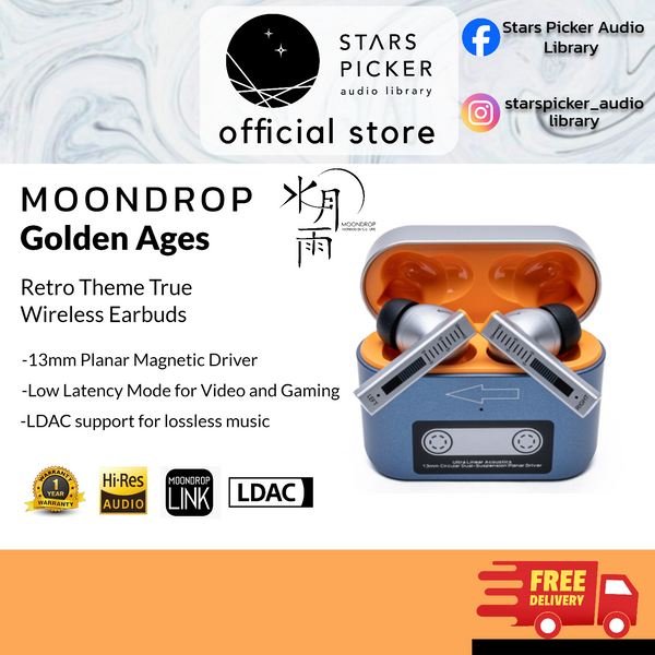 Moondrop GOLDEN AGES - Wireless Earbuds TWS with 13mm Super-Linear Ful