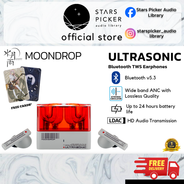 Moondrop Ultrasonic - Bluetooth TWS ANC Noise Cancelling Wireless Earp
